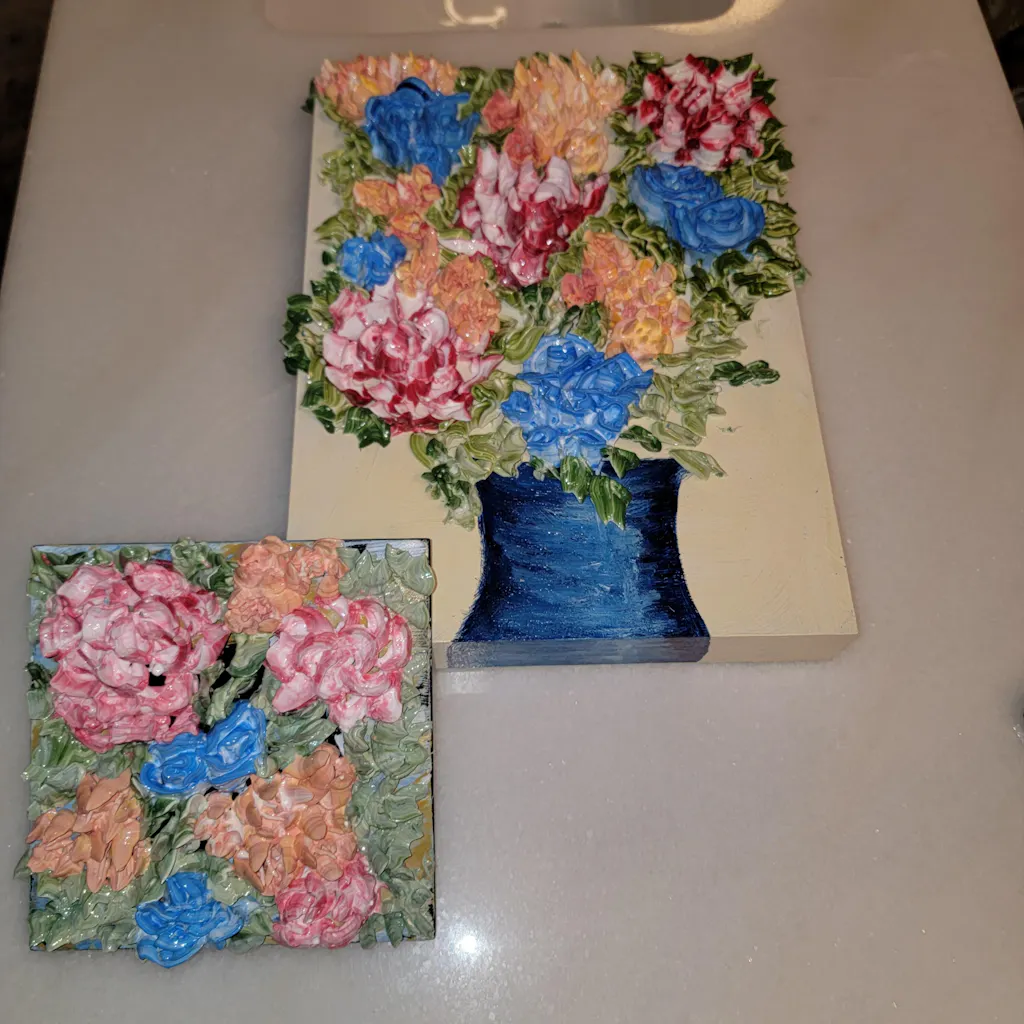 Piping Flowers Texture Acrylic Paint Kit – gaffrey art material
