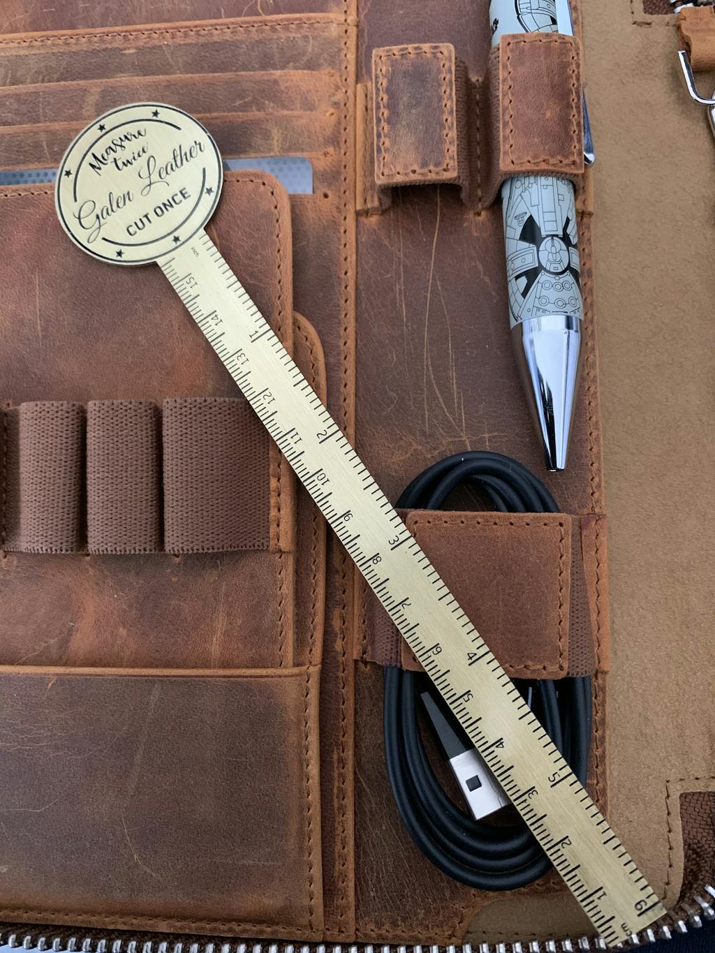 Brass Ruler & Letter Opener | Galen Leather