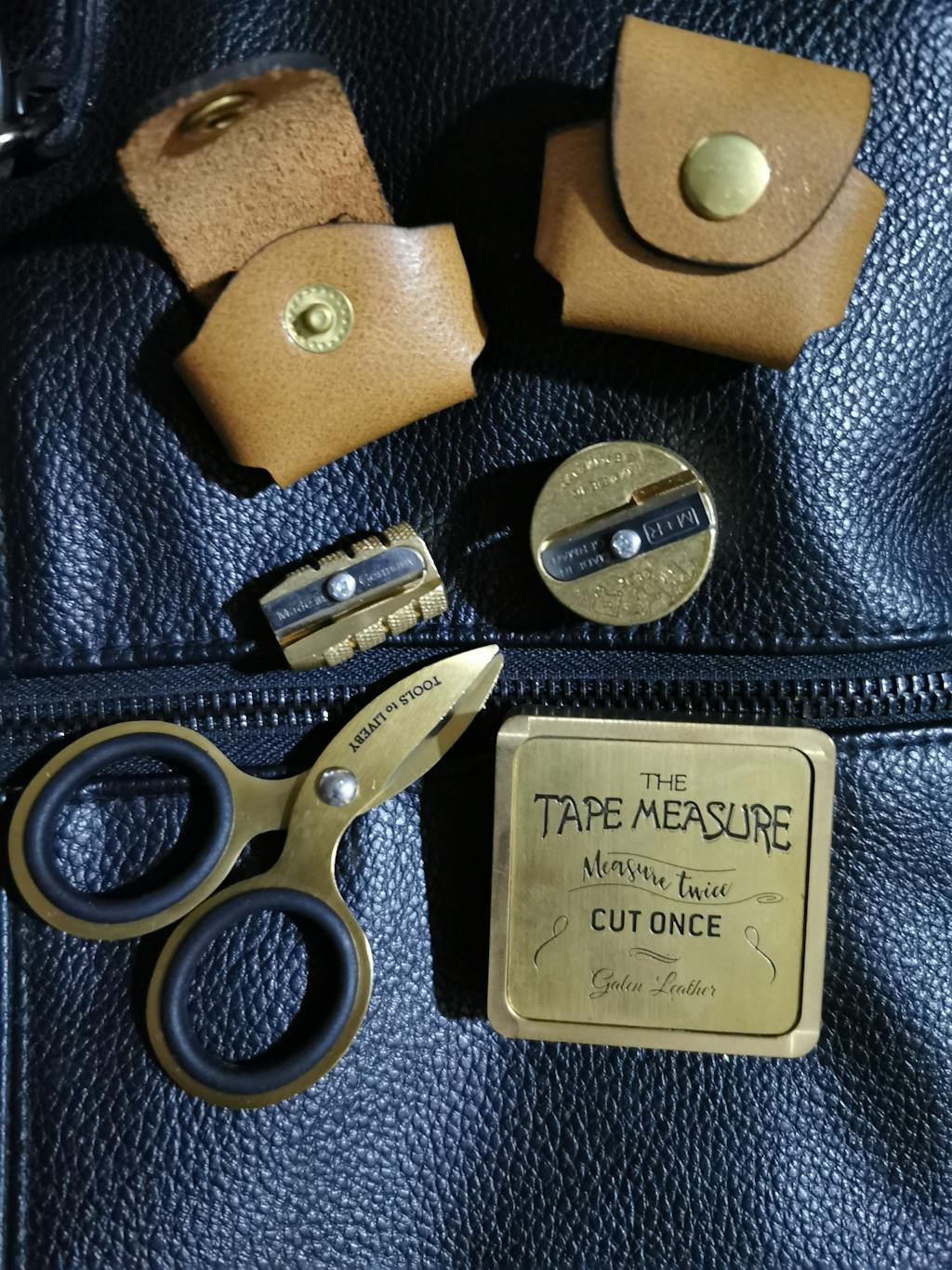 Möbius & Ruppert (M+R) Brass Pencil Sharpeners with Leather Case ...