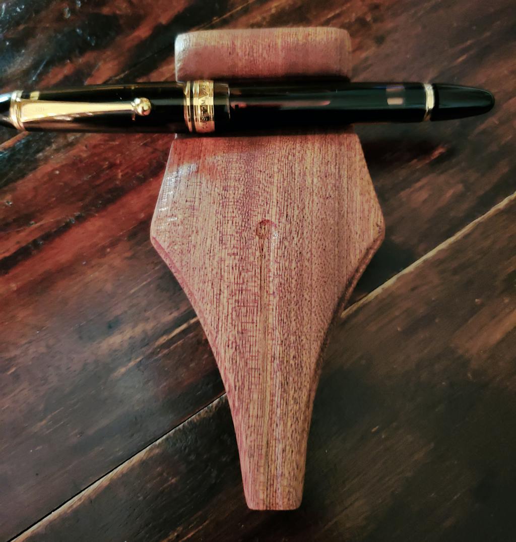 'The Pen Rest' - A Mahogany Wood Pen & Brush Stand | Galen Leather