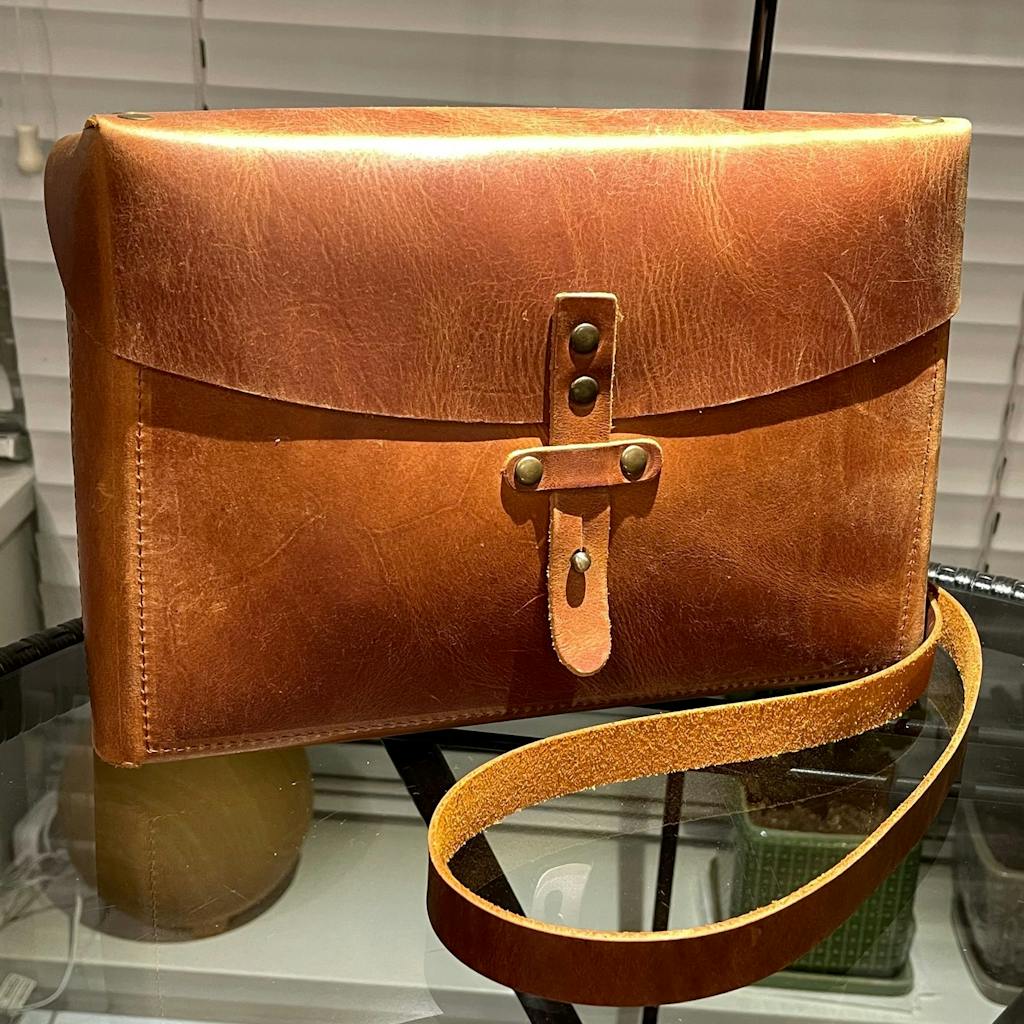 Leather Writer's Medic Kit Bag - Crazy Horse Tan | Galen Leather