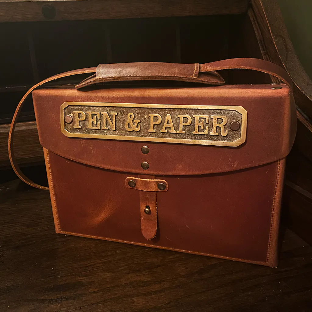 Handmade Leather Writer's Messenger Bag - Forest Green | Galen Leather