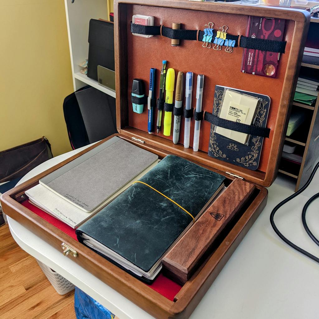 Handmade - The Writing Box - Portable Writing Desk - Galen Leather