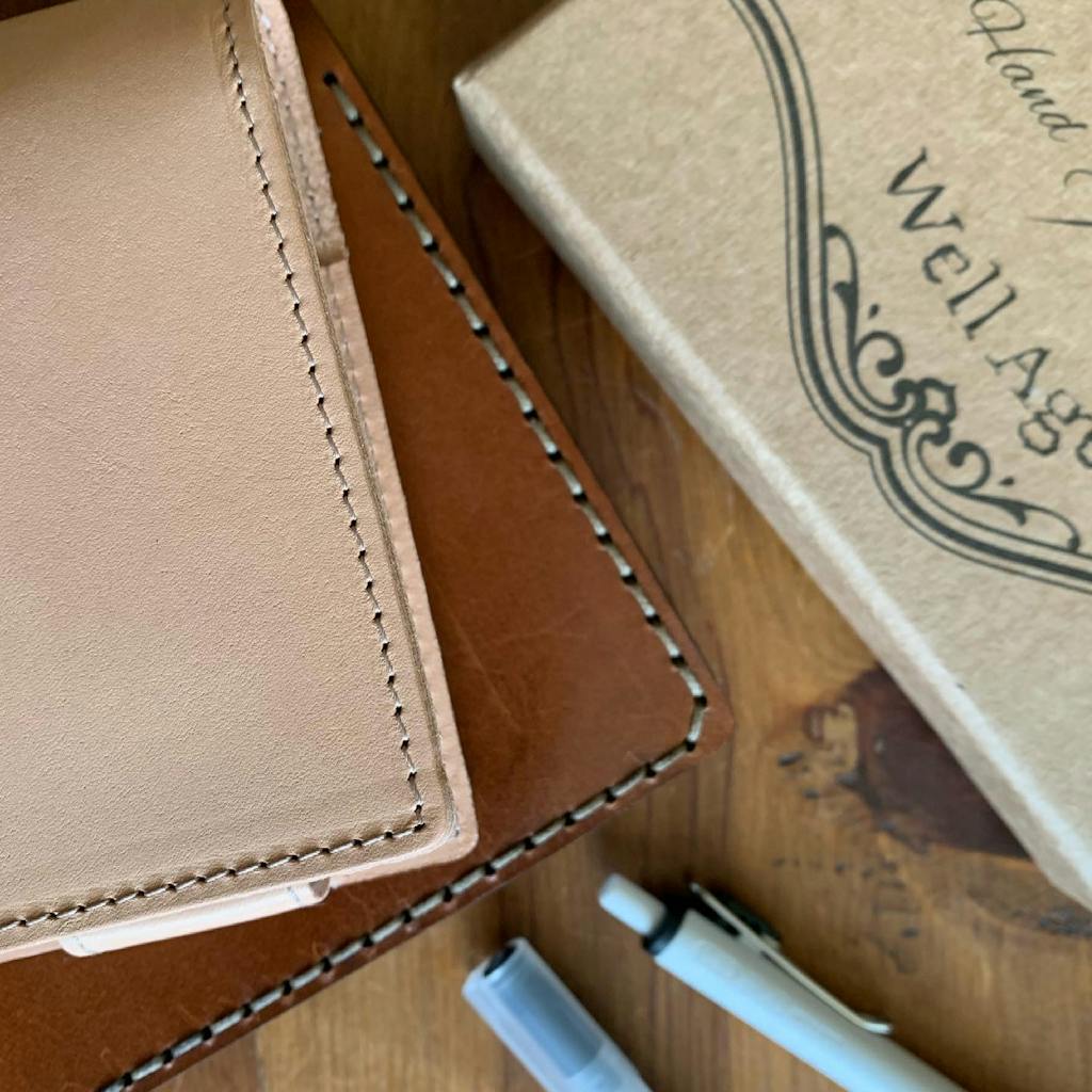Plain Undyed Leather Slim A6 Notebook / Planner Cover - Galen Leather