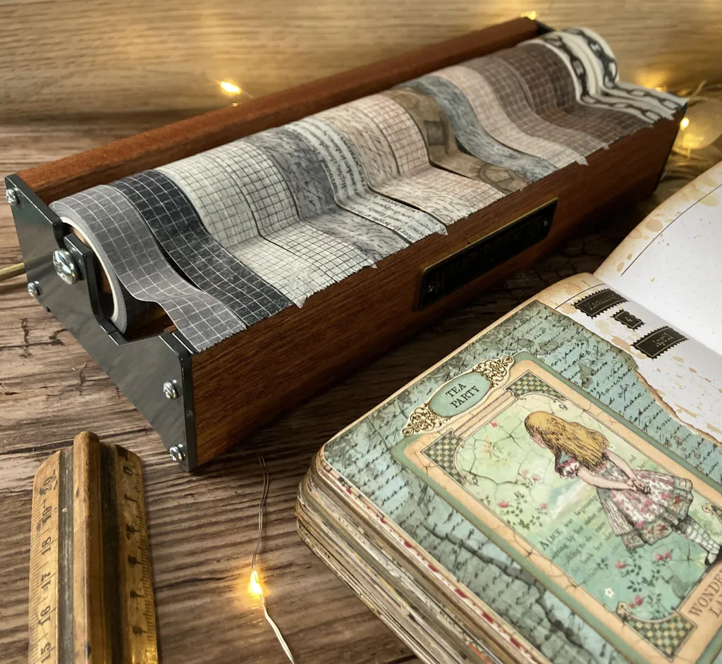 Wooden Multi Washi Tape Dispenser - Walnut | Galen Leather