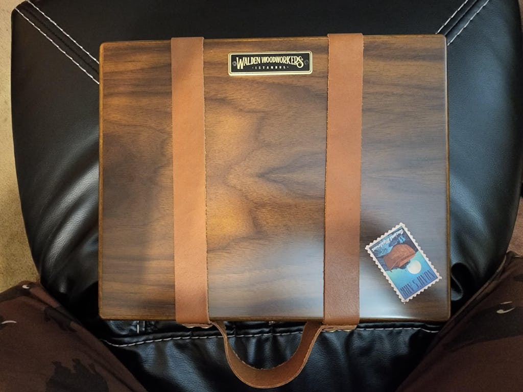 The Writing Box - Portable Wooden Writing Desk - Galen Leather