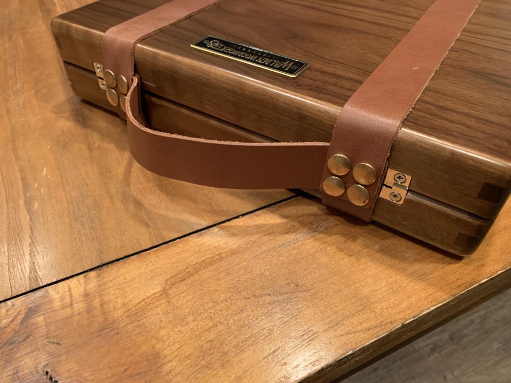 The Writing Box - Portable Wooden Writing Desk - Galen Leather