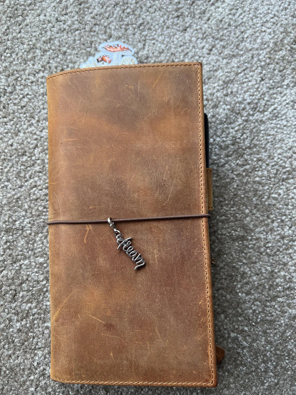 Leather Wallet Insert for Traveler's Notebook - Regular Size - Black ...