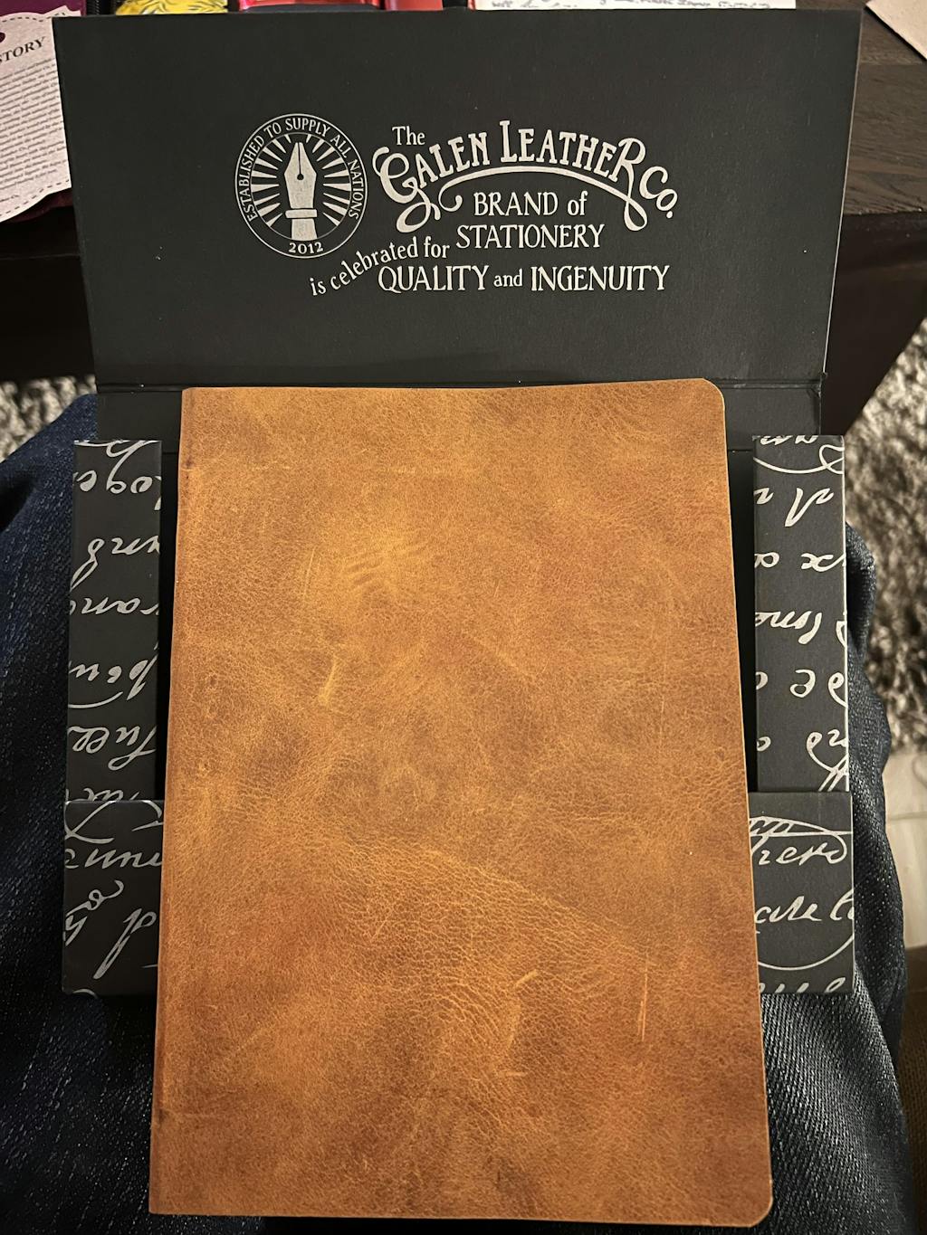 Leather Notebook A5 in Green - Handcrafted Leather Bound Journal ...