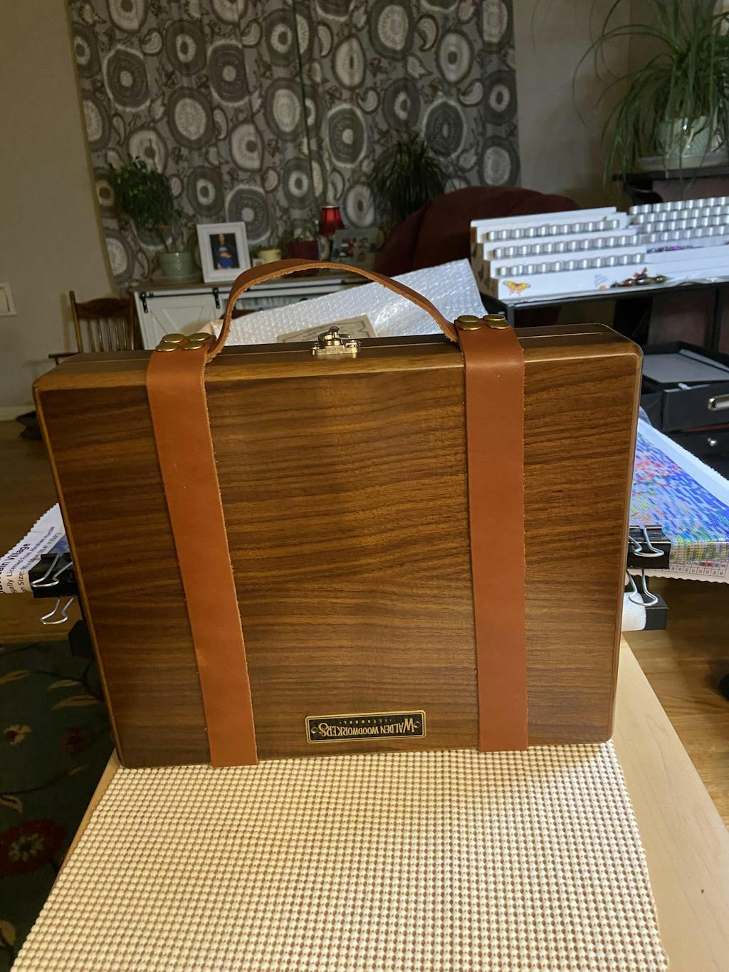 The Writing Box - Portable Wooden Writing Desk - Galen Leather