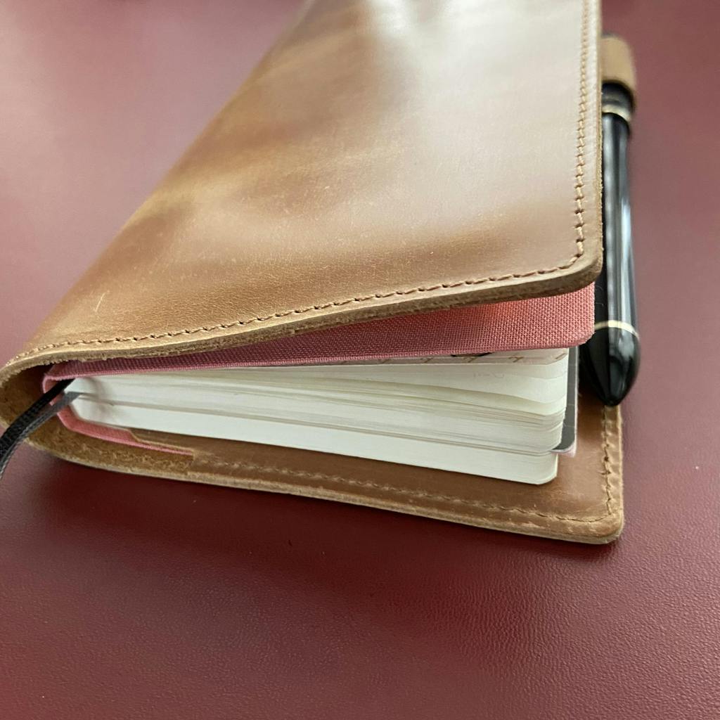 Leather Slim Hobonichi Weeks Cover - Crazy Brown | Galen Leather