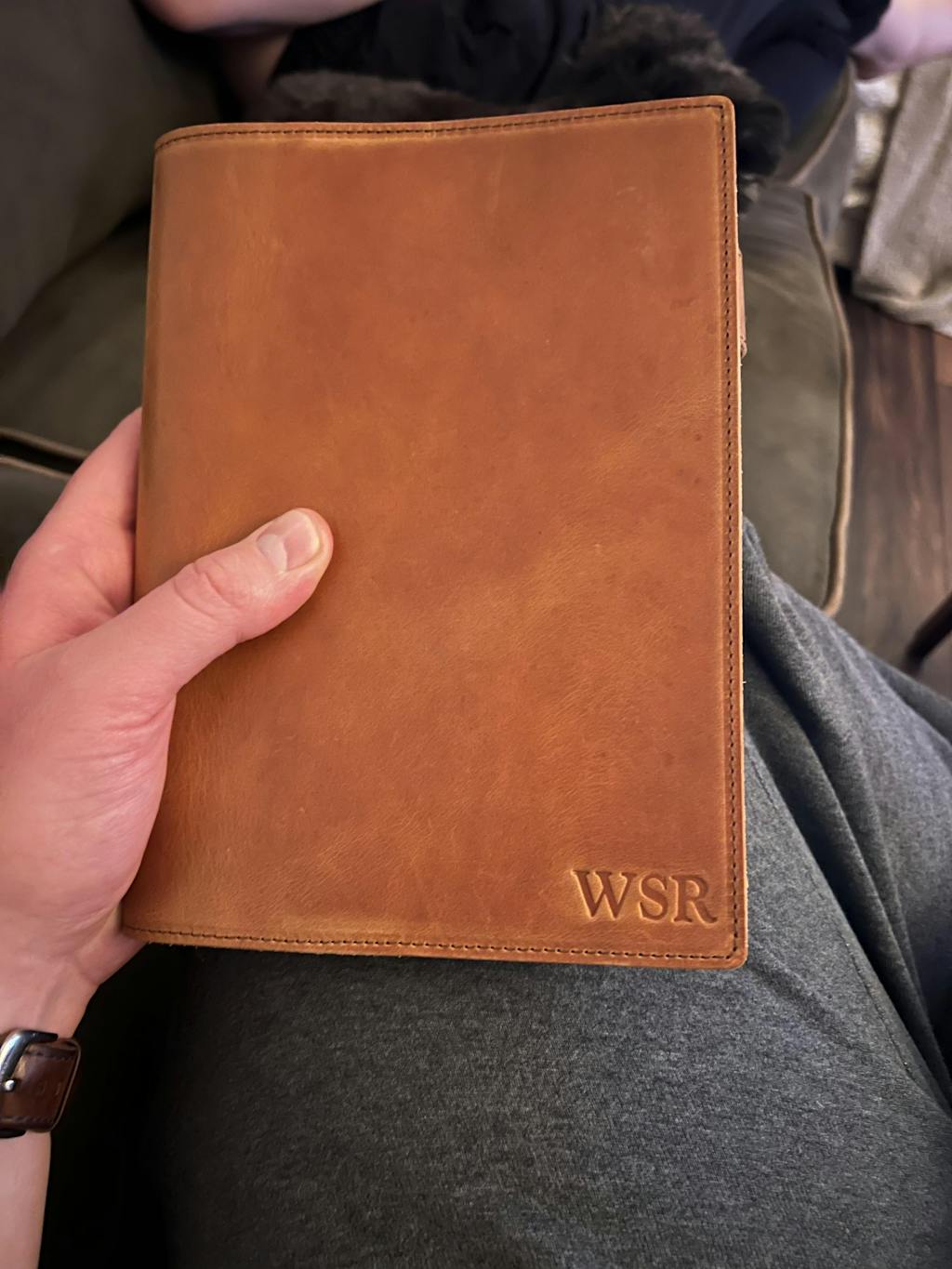 Leather Slim A5 Notebook / Planner Cover - Crazy Brown | Galen Leather