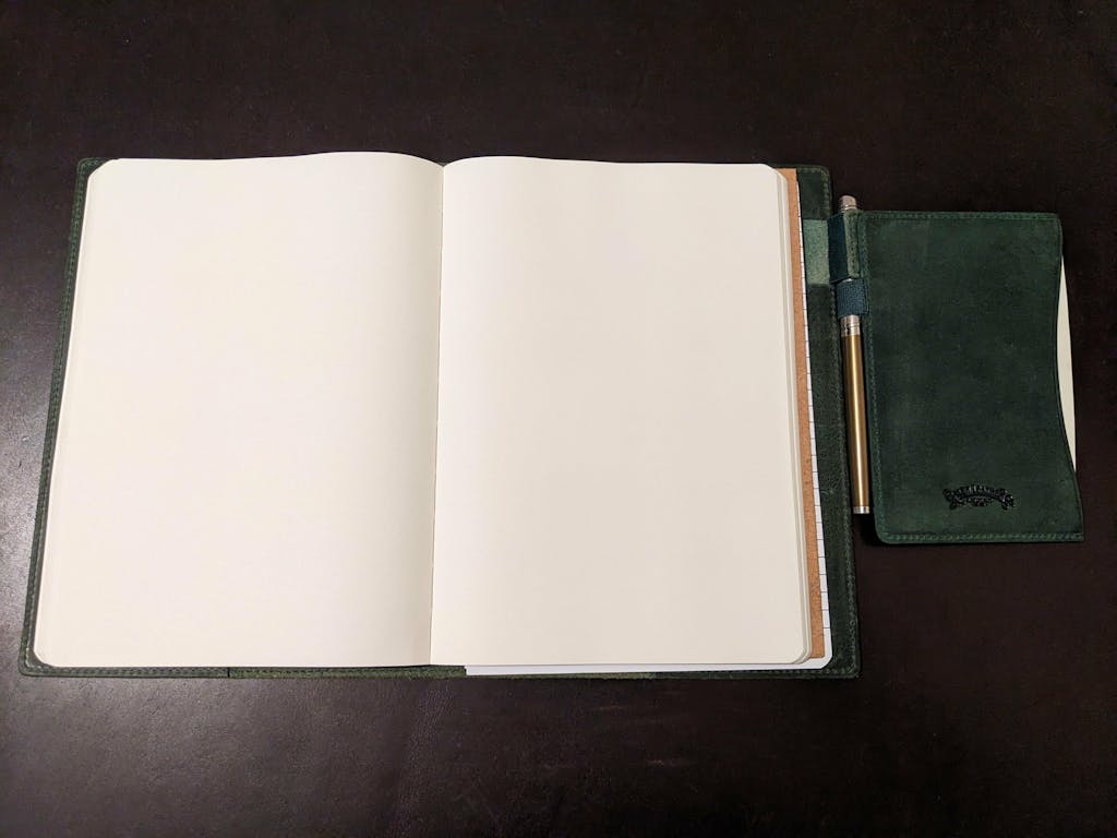 Leather Jotter Pad - Crazy Horse Forest Green | Galen Leather