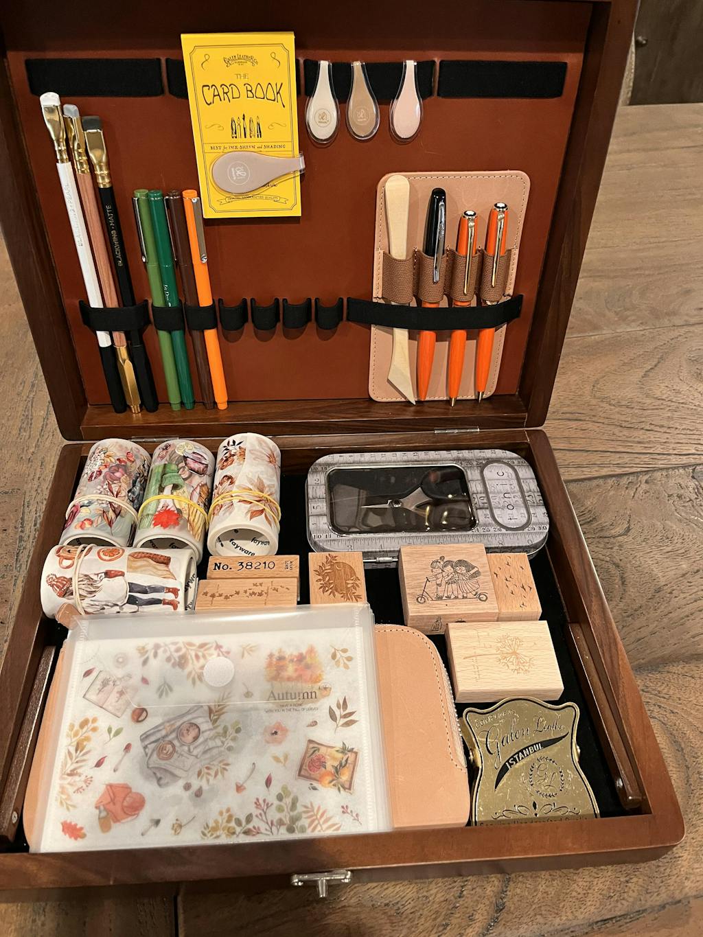 The Writing Box - Portable Wooden Writing Desk - Galen Leather