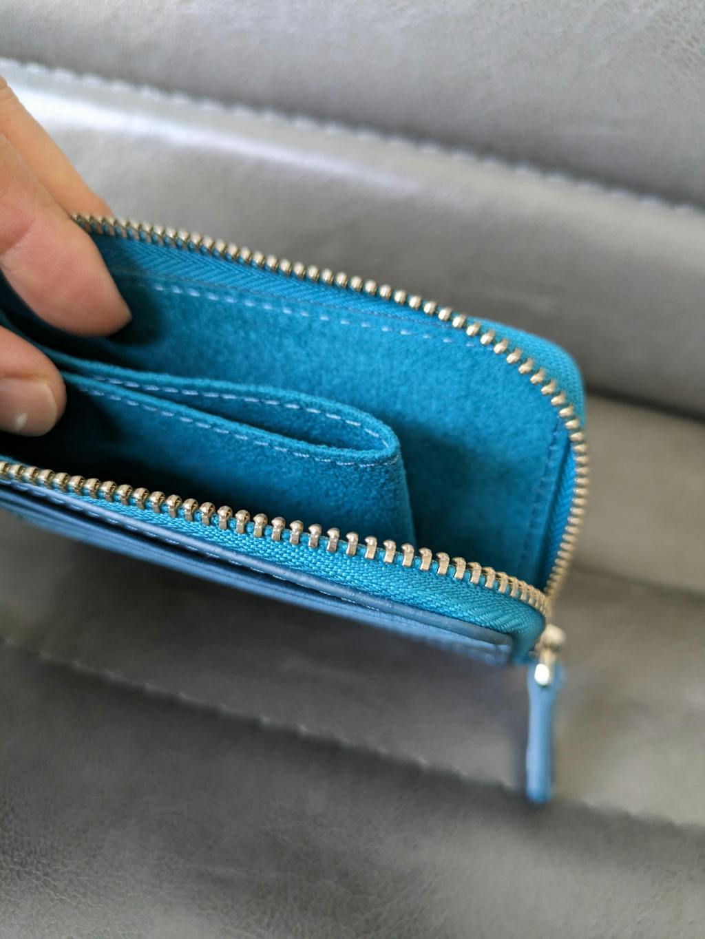 Green Leather Zippered Mega Mini Wallet - Galen Leather