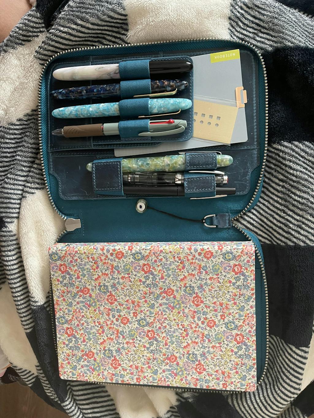 Leather Zippered A5 Leuchtturm1917 Notebook Folio - Black - Galen Leather