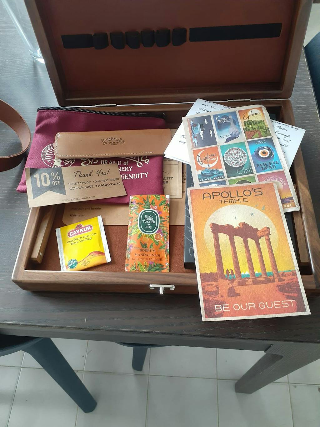 The Writing Box Burl Wood Special Edition - Galen Leather