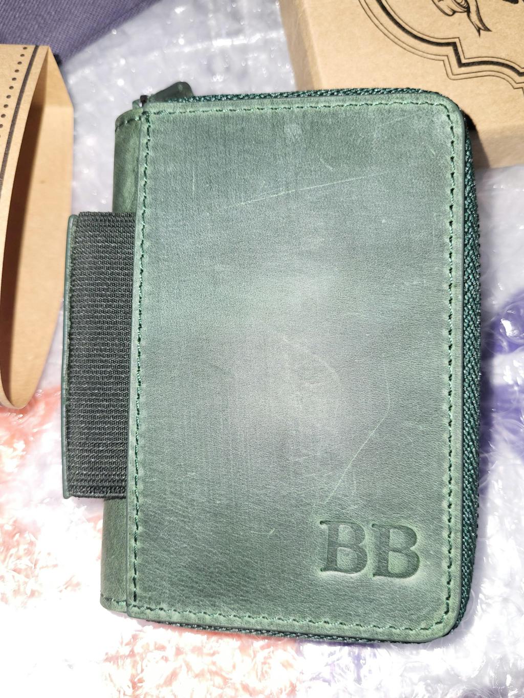 Green Zip EDC Wallet | To Carry Cards, Notebook, Pocket Pens, Multi ...