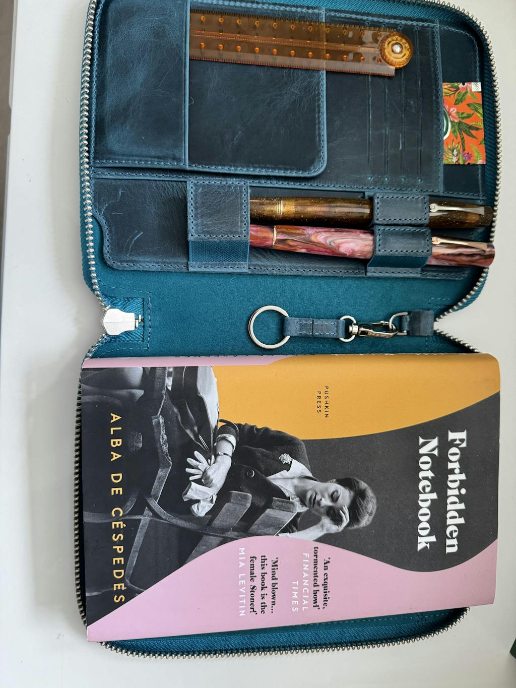 Brown Leather Zippered A5 Notebook Padfolio - Galen Leather