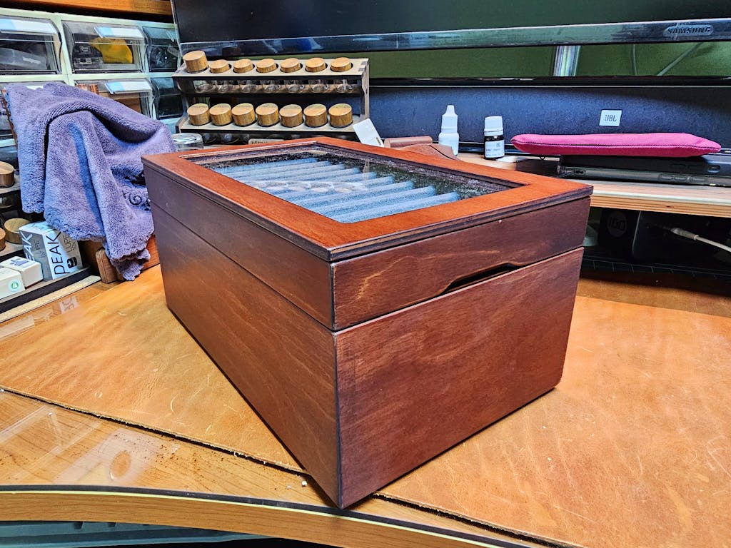 Stack & Store Wood Ink Storage Container Box | Galen Leather