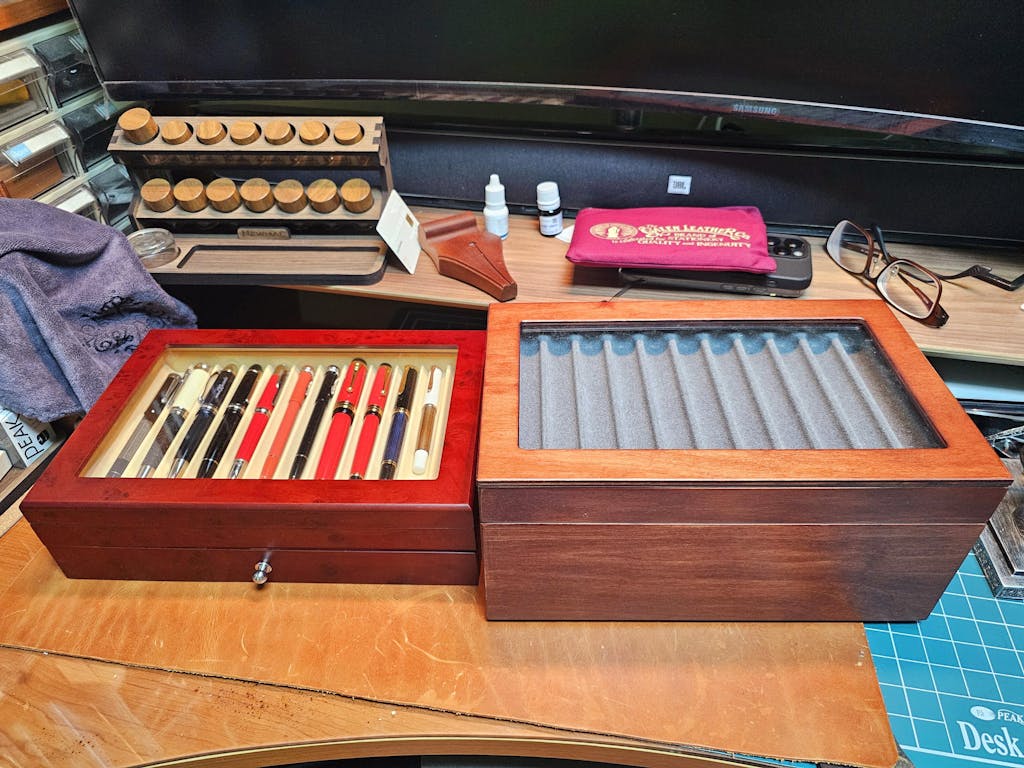 Stack & Store Wood Ink Storage Container Box | Galen Leather