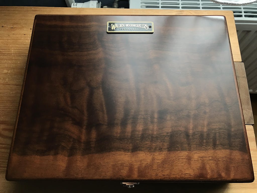 The Writing Box - Portable Wooden Writing Desk - Galen Leather