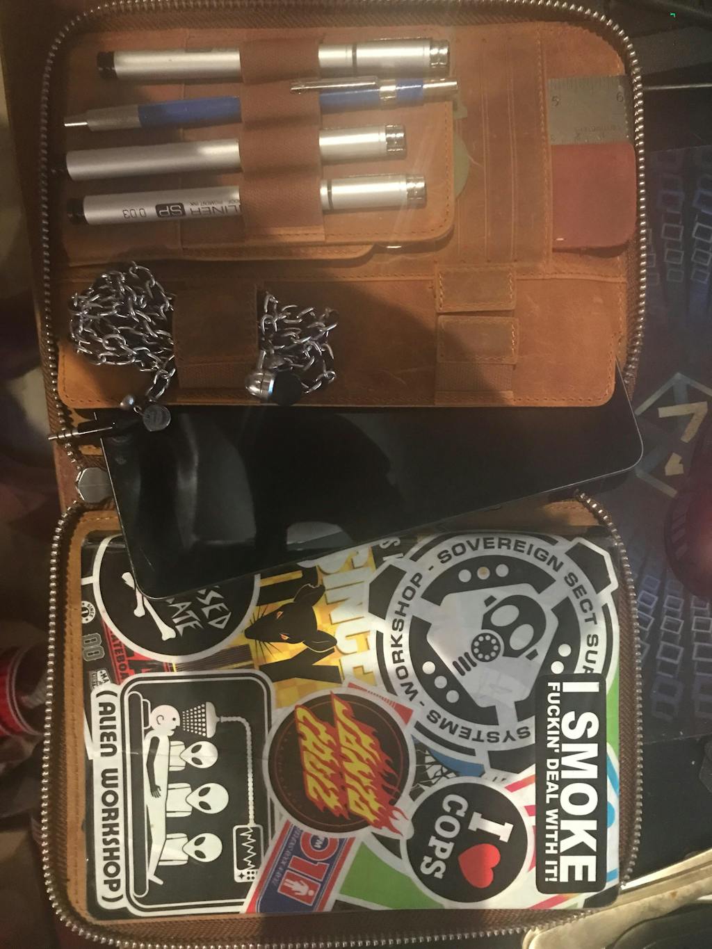 Leather Zippered A5 Leuchtturm1917 Notebook Folio - Black - Galen Leather