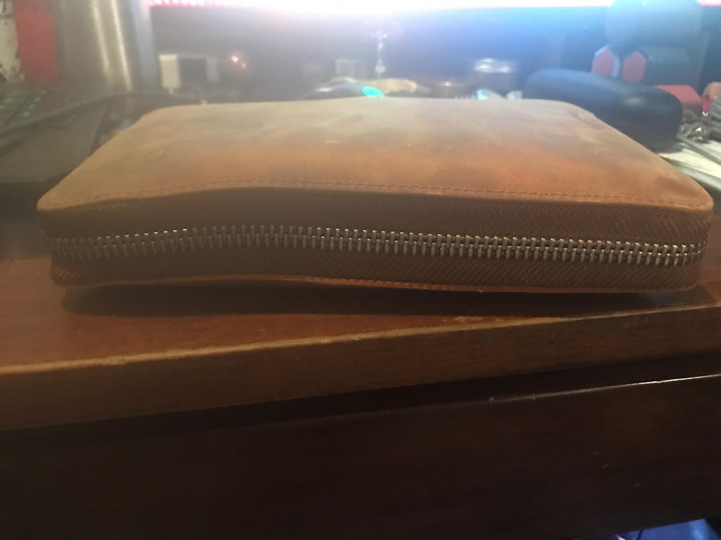 Leather Zippered A5 Leuchtturm1917 Notebook Folio - Black - Galen Leather