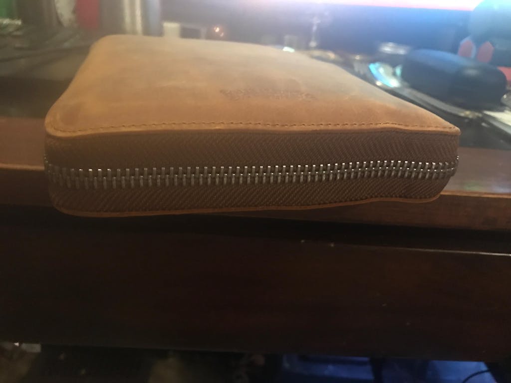 Leather Zippered A5 Leuchtturm1917 Notebook Folio - Black - Galen Leather