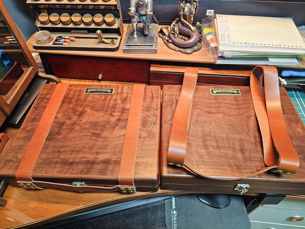 The Writing Box - Portable Wooden Writing Desk - Galen Leather