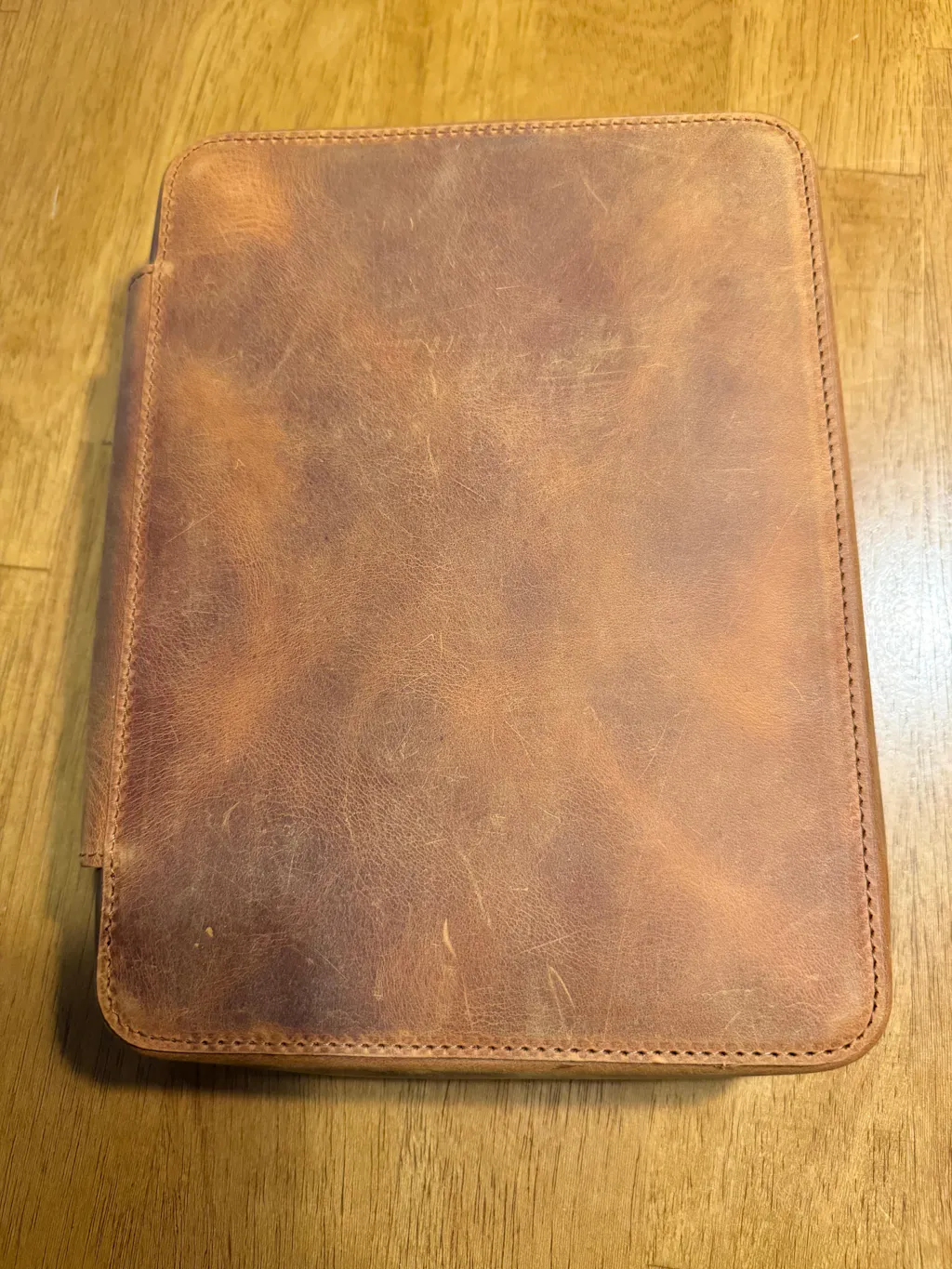 Expansi A5 Wide Leather Zip Folio in C.H. Brown | Galen Leather Co.