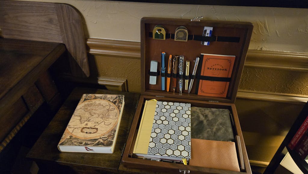 The Writing Box - Portable Wooden Writing Desk - Galen Leather
