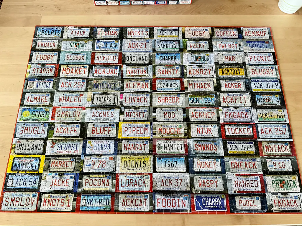 Nantucket License Plates 1000 Piece Jigsaw Puzzle | Galison