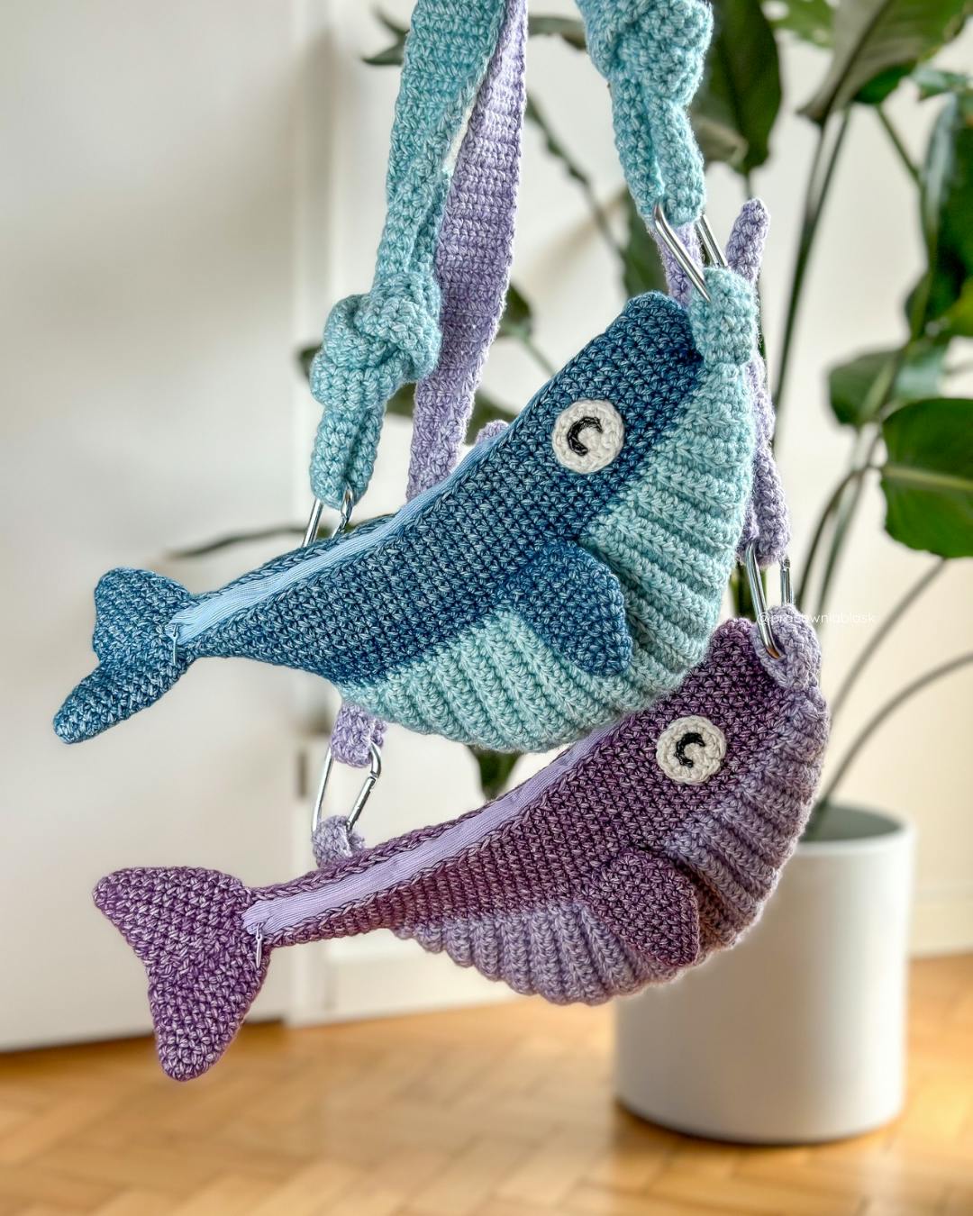 Wally the Whale bag & pouch | Crochet PDF pattern – garnknuten