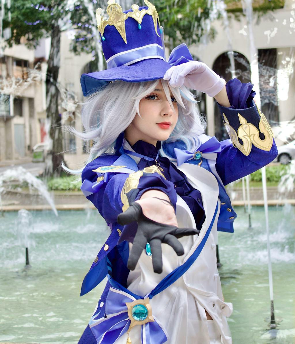 Genshin Impact Focalors Furina Premium Edition Cosplay Costume – Gcosplay