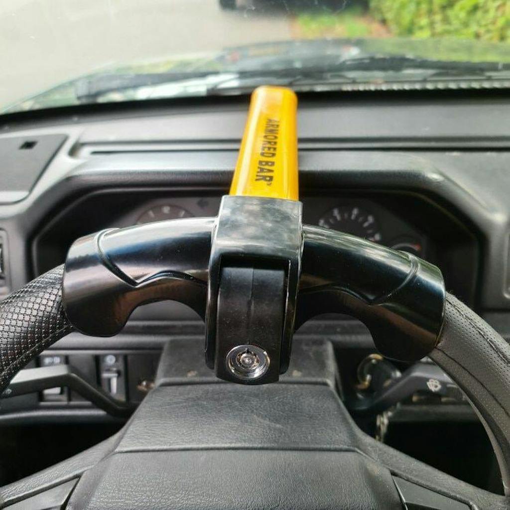 SteerLock Anti-Theft Steering Wheel Lock with Sturdy Steel Bar for ...