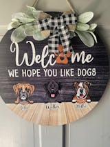 Welcome To Our Home Football Wood Sign, Football Gift, Round Wood Sign ...