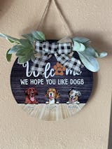 Welcome To Our Home Football Wood Sign, Football Gift, Round Wood Sign ...
