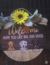 Welcome To Our Home Football Wood Sign, Football Gift, Round Wood Sign ...