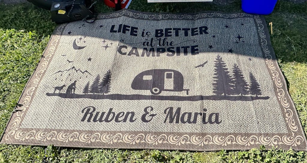 Happy Campers Camping Patio Rug, Patio Mat K228 888480 — GeckoCustom