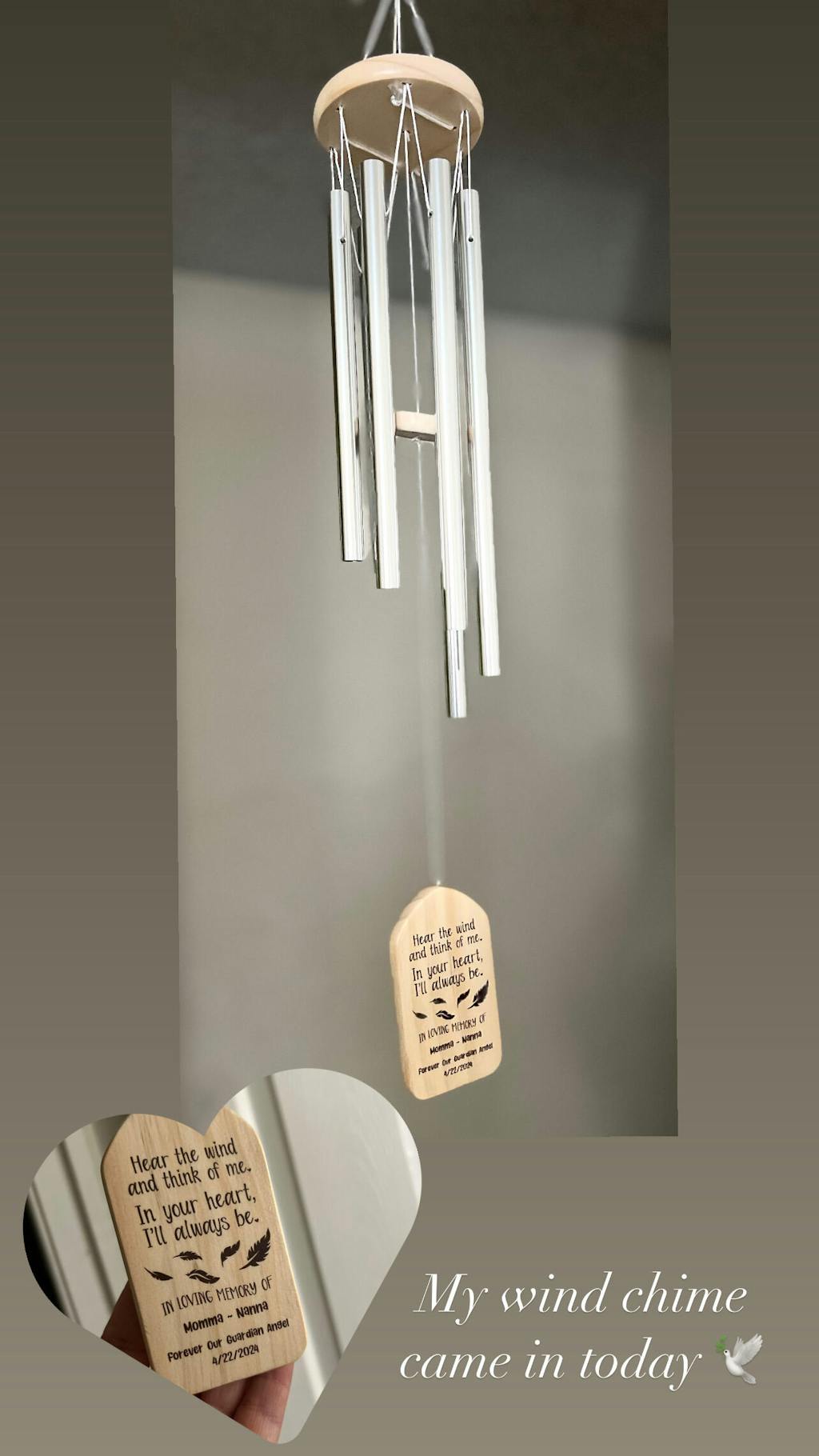 Personalized Memorial Wind Chimes - Listen To The Wind - Custom ...