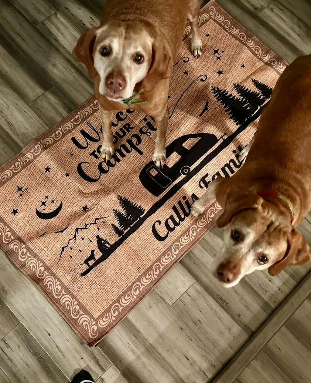 Happy Campers Camping Patio Rug, Patio Mat K228 888480 - GeckoCustom