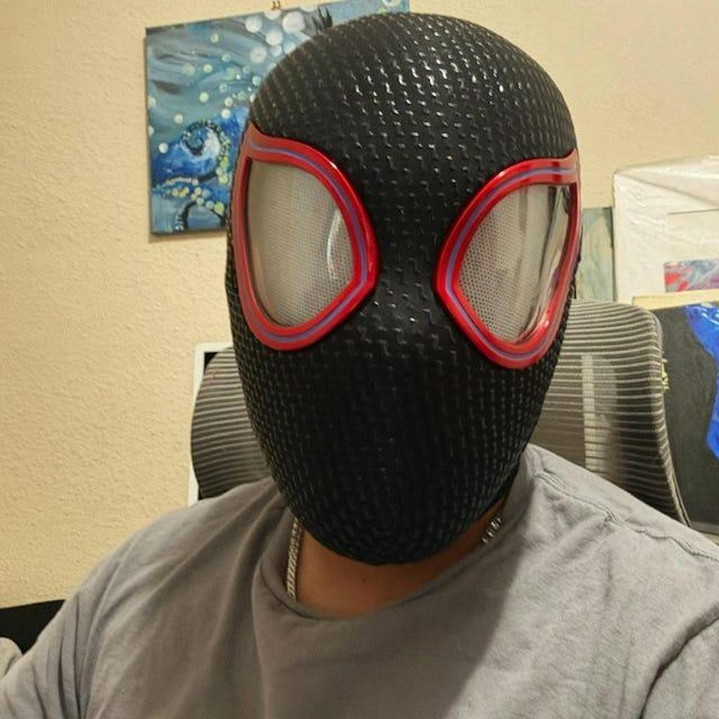 [US SHIPPING]SpiderMan Miles Morales Mask With Moving Lenses – GeekReplicas