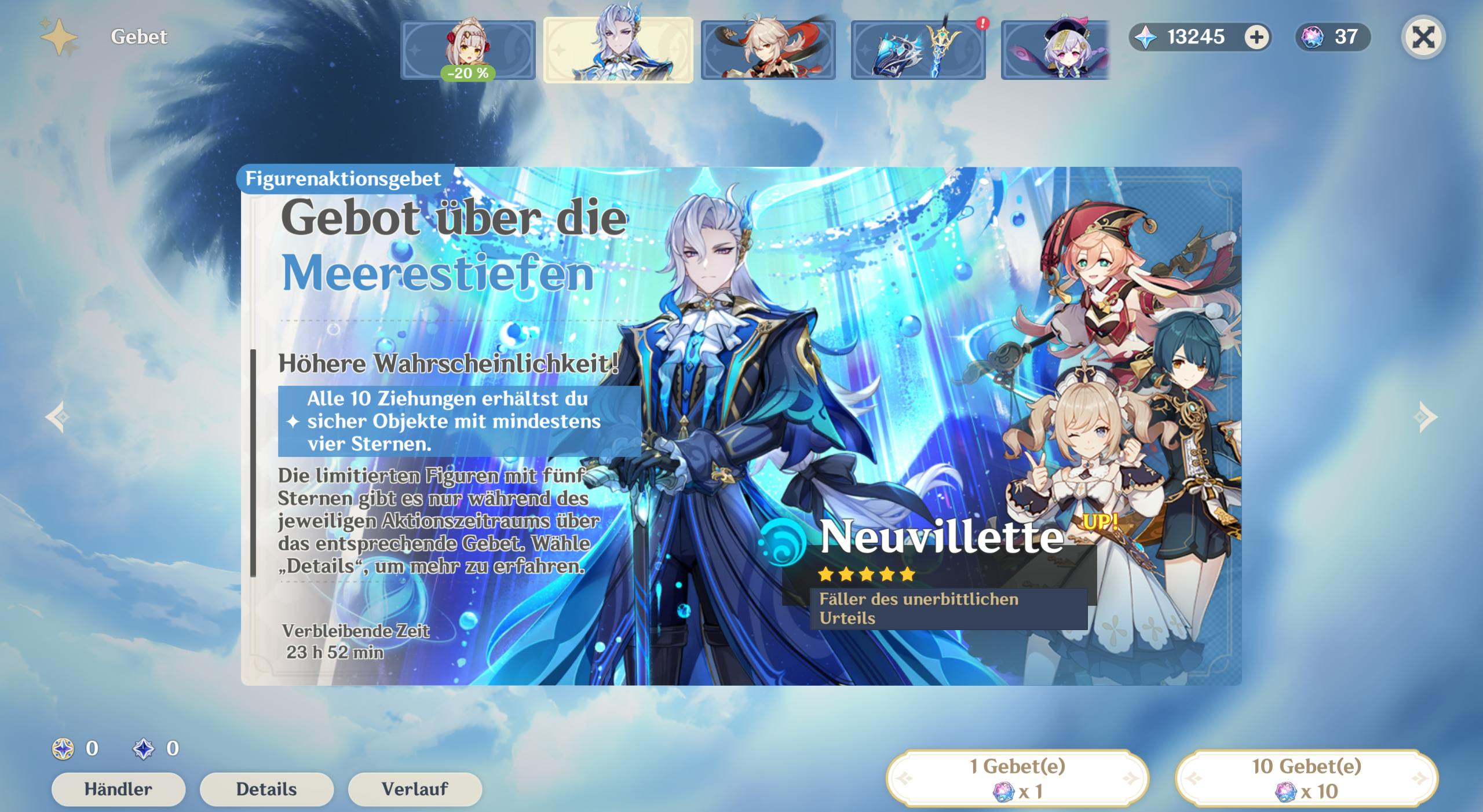 Genshin Impact Wishes Starter Account (Europe) – Genshin Accounts