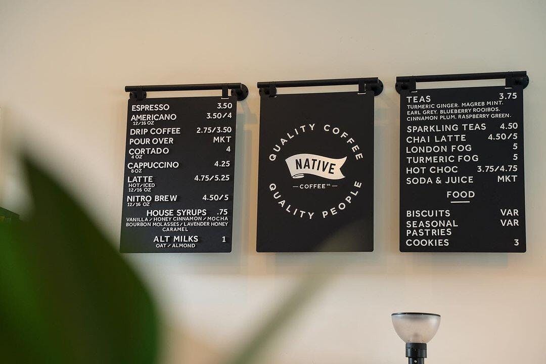 Hanging Menu Board | Hanging Banner Sign | George & Willy – George and ...