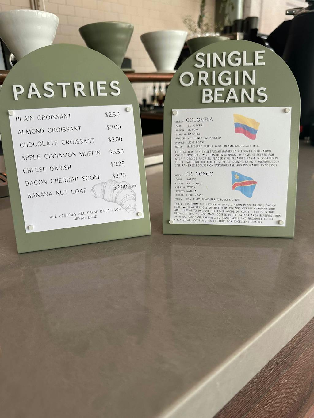 Medium Round Custom Counter Sign Displays - George & Willy – George and ...