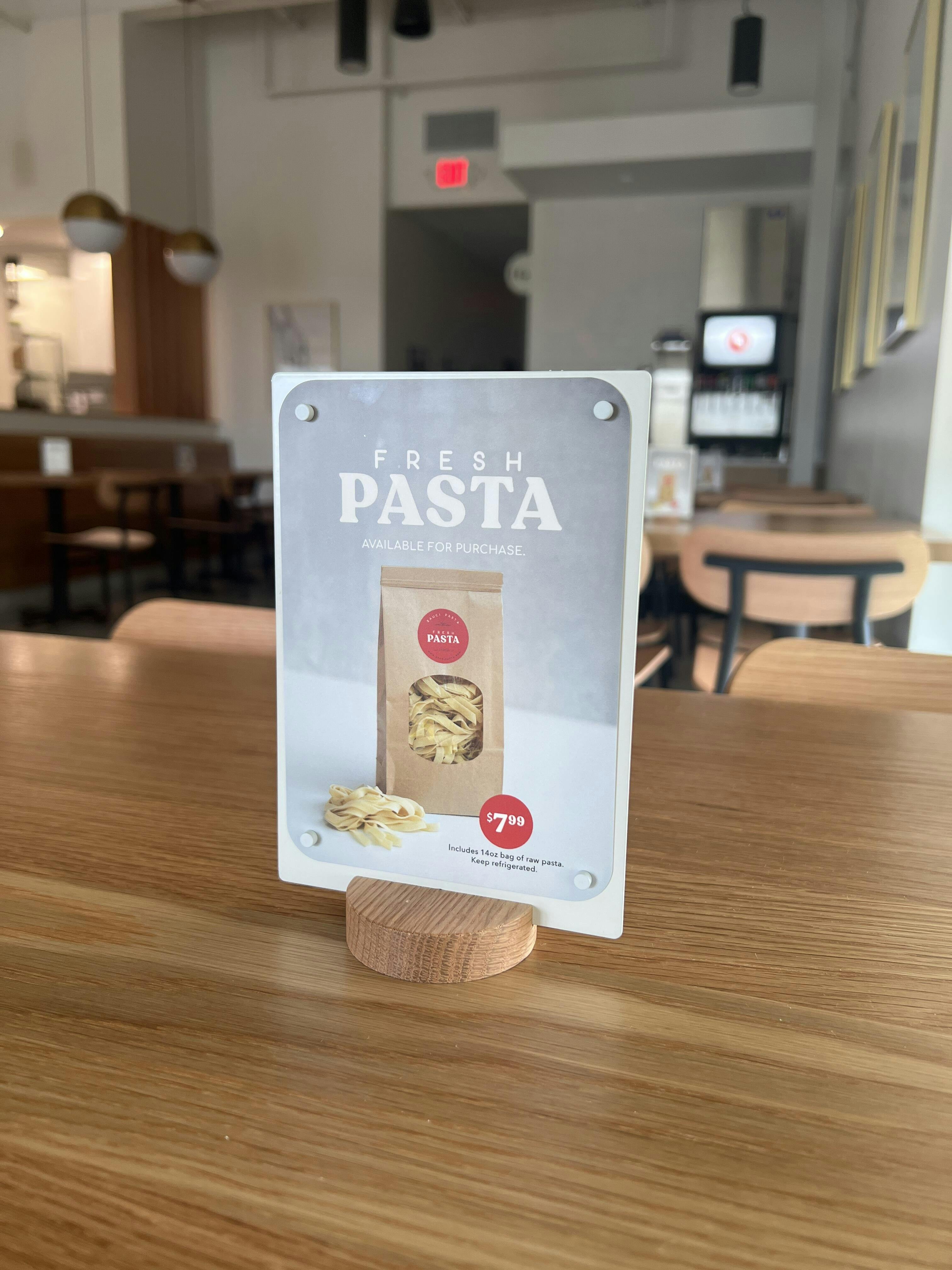 Table Talkers | Table Tents | Tabletop Sign Holder | George & Willy ...