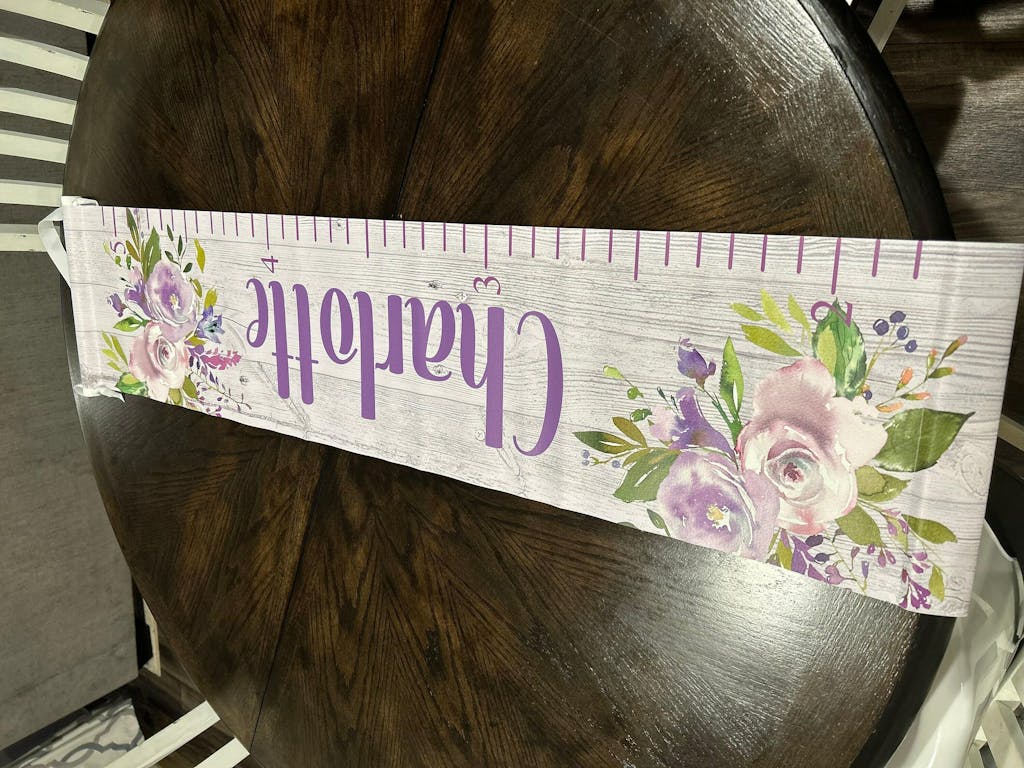 Lavender Floral Growth Chart - Personalized – ghemb.com