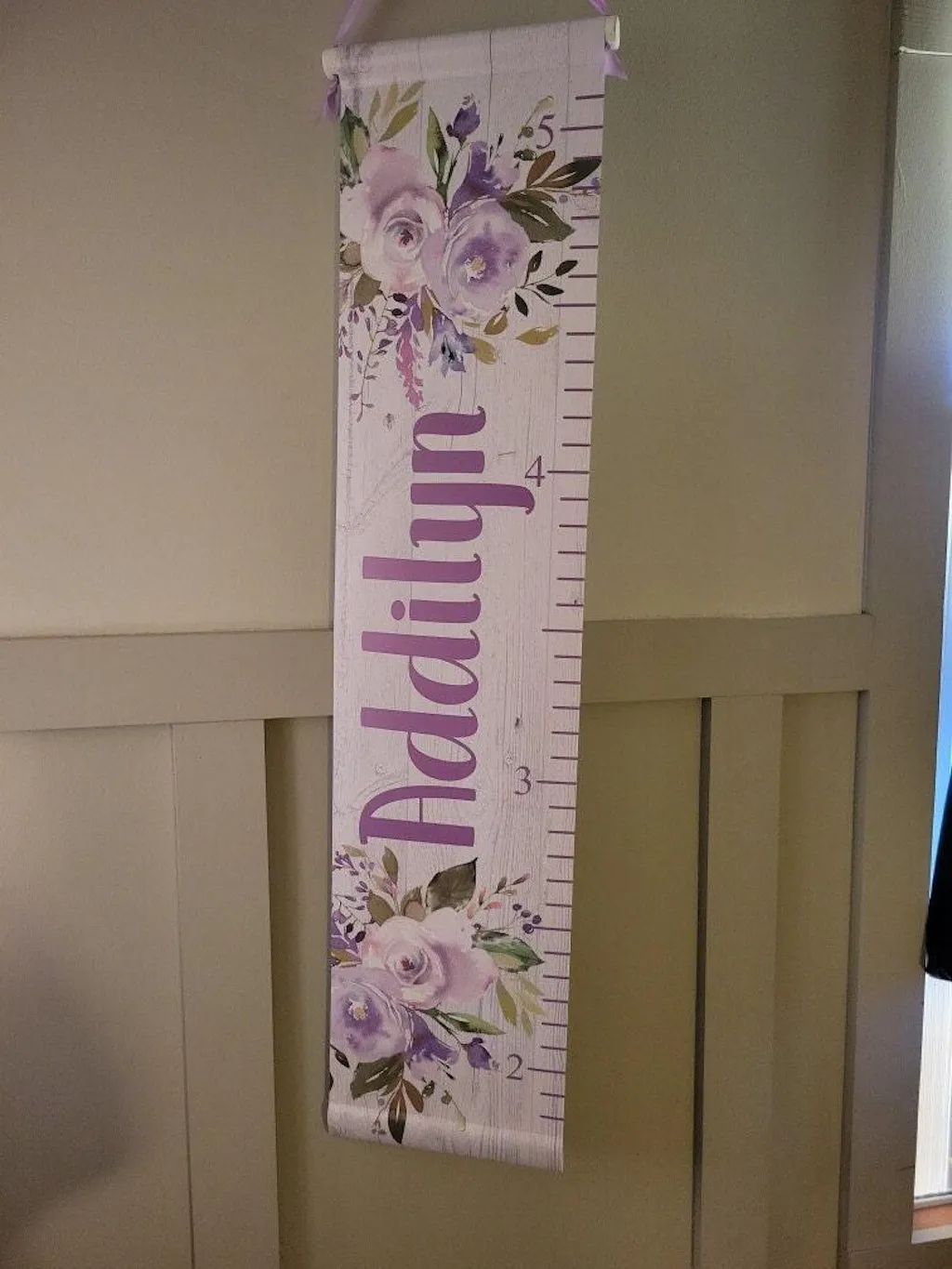 Lavender Floral Growth Chart - Personalized – ghemb.com