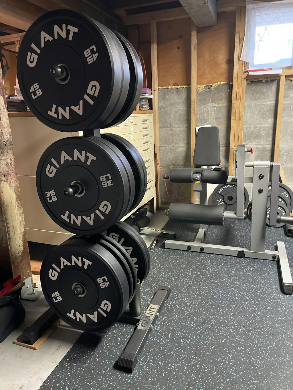 GIANT Bumper Plate Tree w/ Bar Storage – Giant Lifting